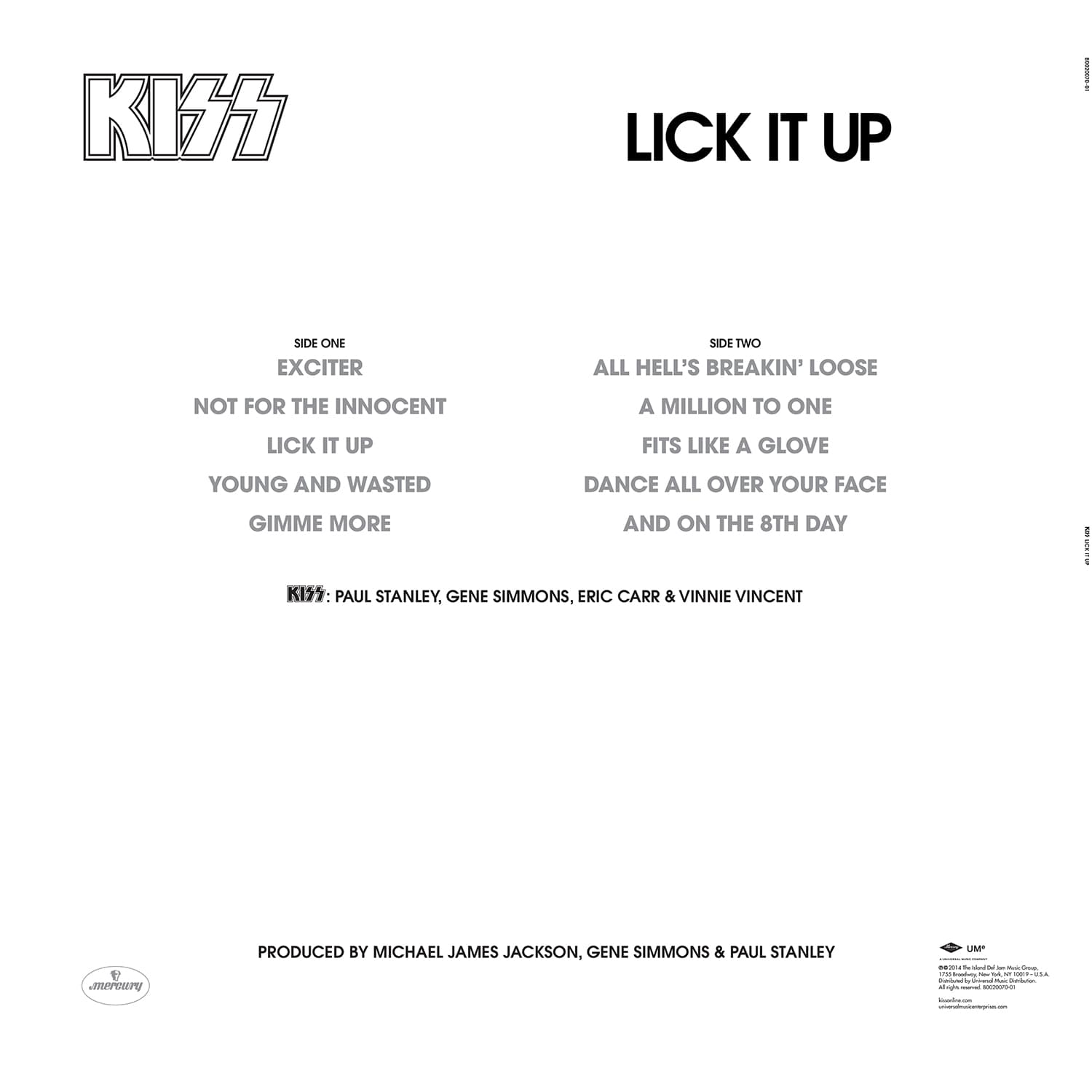 Lick It Up 1983 | KISS Online | Official website